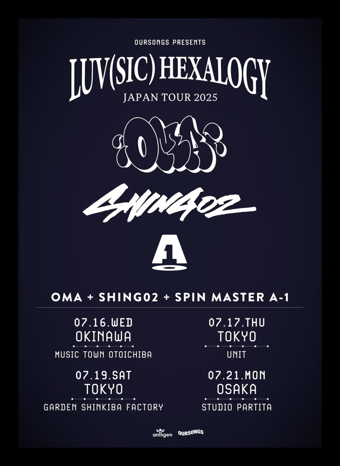 LUV(SIC) HEXALOGY JAPAN TOUR 2025 OMA + Shing02 + SPIN MASTER A-1 | UNIT